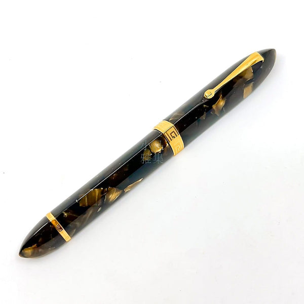 ASC TRIANGOLO green autumn vaccum filling 14K fountain pen - TY Lee Pen ...