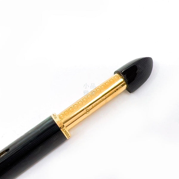 ASC TRIANGOLO green wood texture vaccum filling 14K fountain pen - TY ...