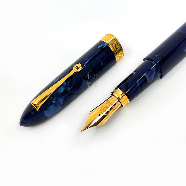ASC TRIANGOLO Royal blue vaccum filling 14K fountain pen - TY Lee Pen ...