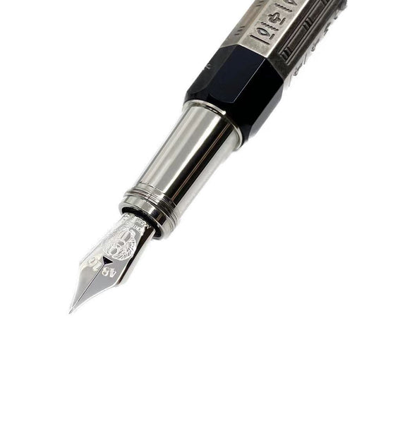 Montblanc Heritage Egyptomania Doué 14K Fountain Pen silver-black - TY ...
